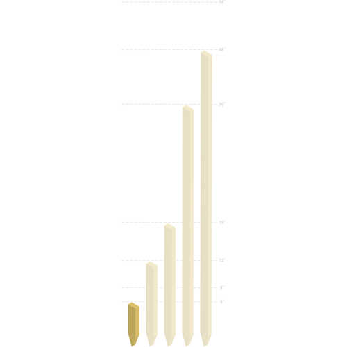 2” x 2” x 12” Wood Hub Stakes, Bundle of 25 | Forestry Suppliers, Inc.