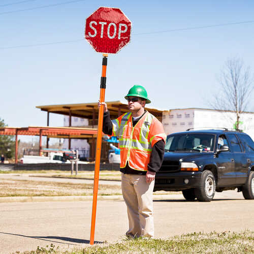 Stop/Slow Sign with PVC Staff | Forestry Suppliers, Inc.