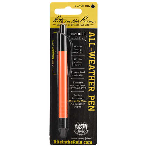 Rite in the Rain All-Weather Tactical Clicker Pen, No. 97, Flat Black ...