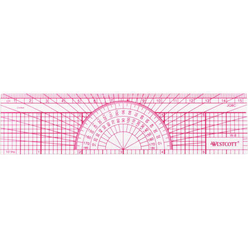 Westcott Model W-38 6” Protractor Ruler, English | Forestry Suppliers, Inc.