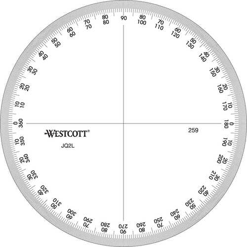 Westcott Model 376 Solid Center Protractor | Forestry Suppliers, Inc.