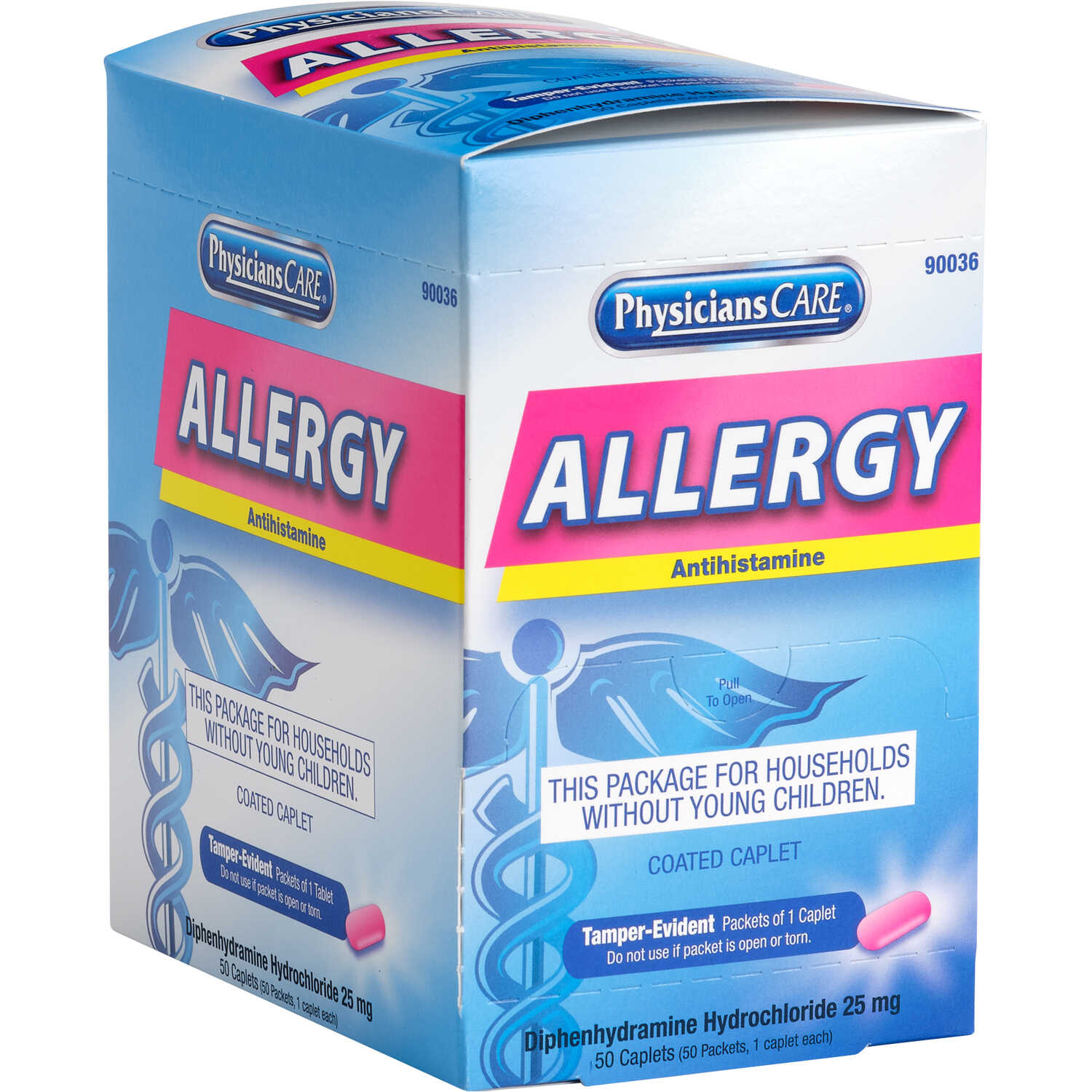 Antihistamine Allergy Medication, 50 25 mg One-Tablet Packets ...