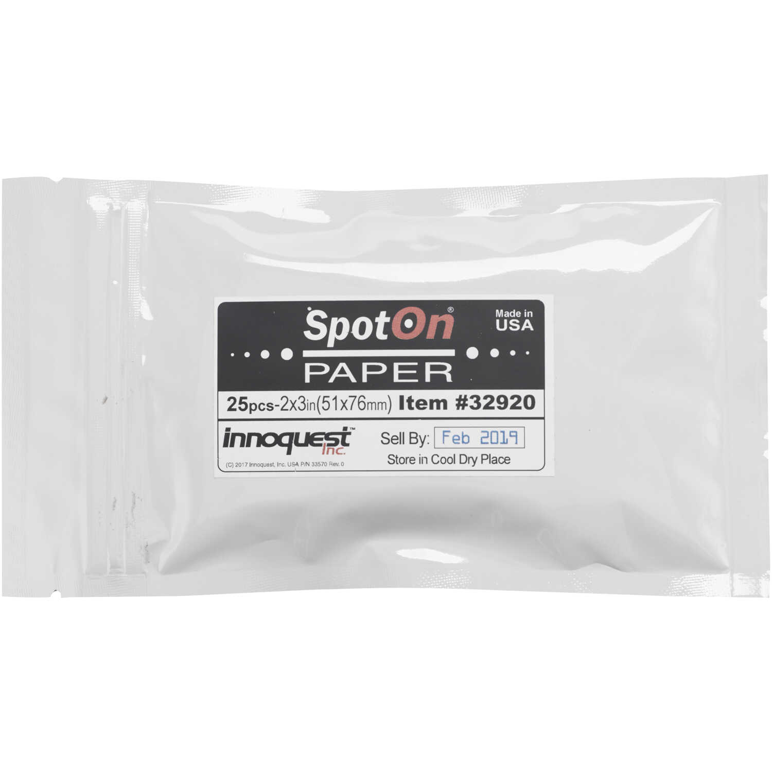 SpotOn Spray Pattern Test Paper 2” x 3” Pack of 25 | eBay