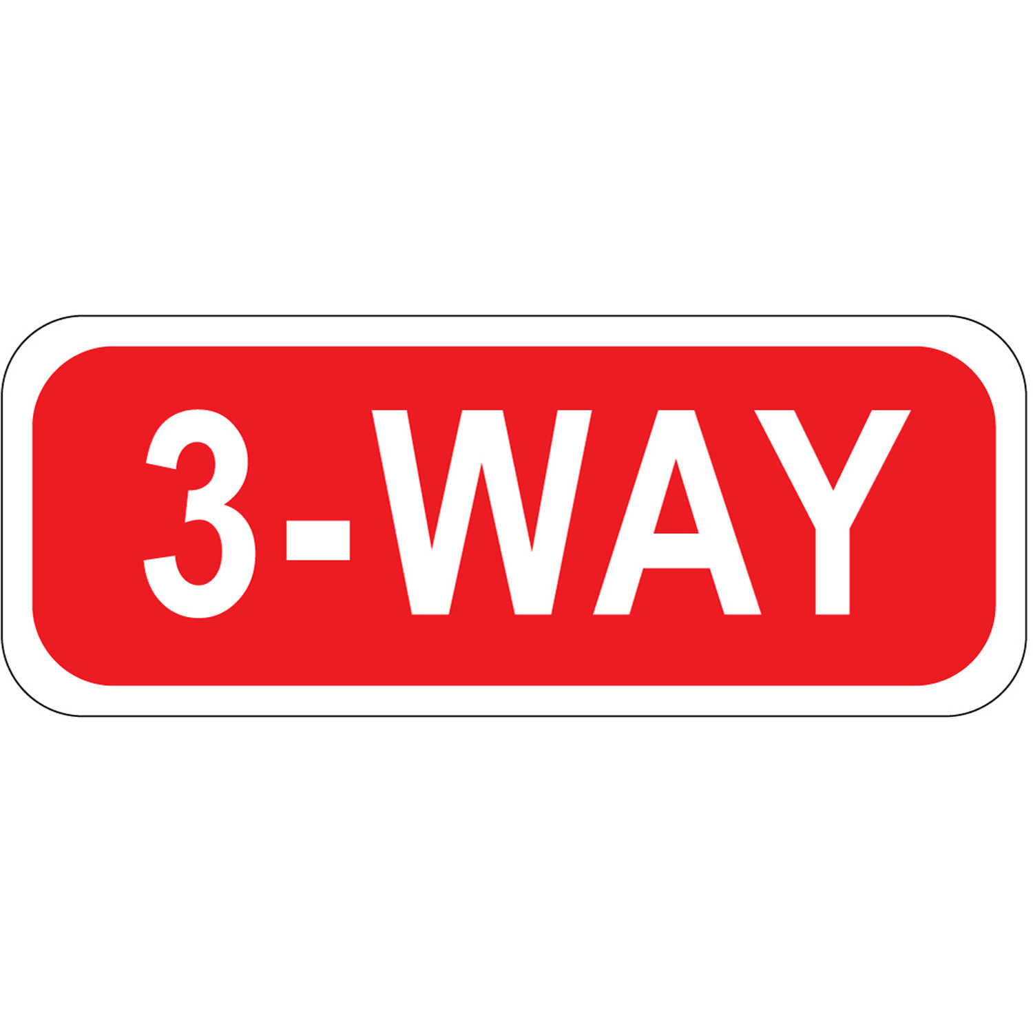 12 x 6 3-Way Traffic Sign, 3-Way | Forestry Suppliers, Inc.